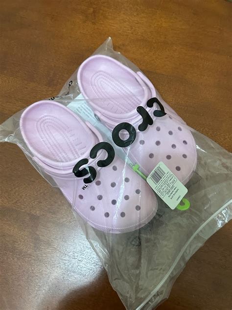 New Crocs Ballerina Pink Womens Fashion Footwear Flipflops And