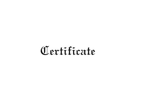 Certificate Font Free Download Fonts Blue