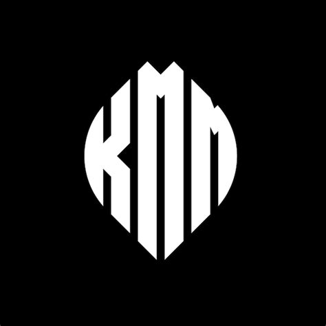 Premium Vector Kmm Circle Letter Logo Design With Circle And Ellipse