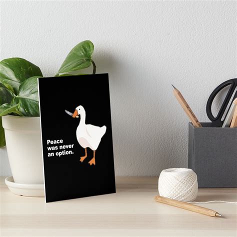 Knife Goose Meme Art Board Print By Fannysole Redbubble