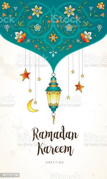 라마단 카림 인사말 카드 벡터입니다 0명에 대한 스톡 벡터 아트 및 기타 이미지 0명 Ramadan Kareem 공휴일