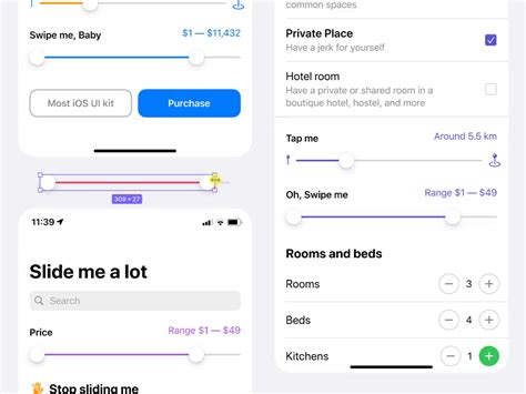 Ios Slider Ui Design Figma Mobile Templates By Roman Kamushken For Setproduct On Dribbble