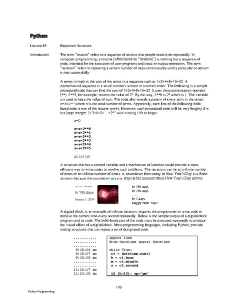 Lab 5 Repetition Structures In Python Programming Cis247 Studocu