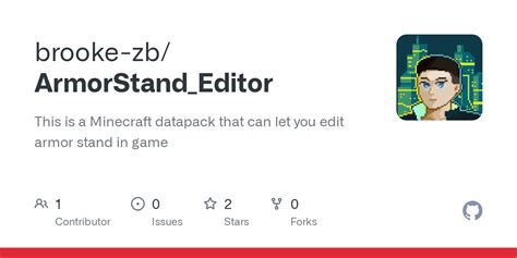 GitHub Brooke Zb ArmorStand Editor This Is A Minecraft Datapack That