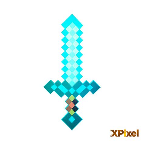 Espada Minecraft De Espuma Versión Diamante Turquesa Xpixel