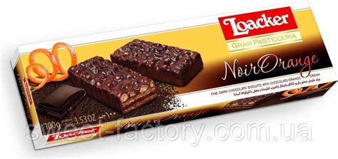 Вафли Loacker Patisserie Noir Orange 100g продажа цена в Чернигове