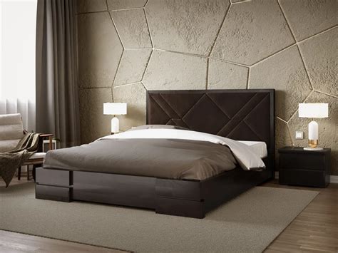 Кровать двуспальная из натурального дерева сосна 160х200 без матраса Лоренс Венге магия Арбор