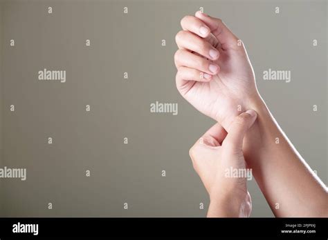 Self Checking Pulse Rate Cardiac Health Stock Photo Alamy