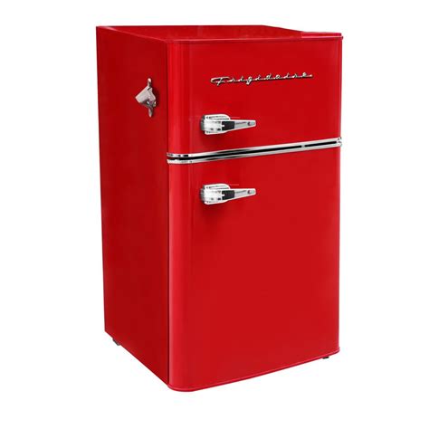 Frigidaire Retro 32 Cu Ft Two Door Mini Fridge With Freezer Red