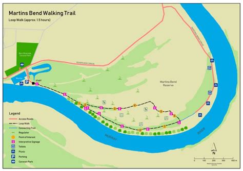 Matins Bend Walking Trail Map By Mapping Services Australia Pty Ltd