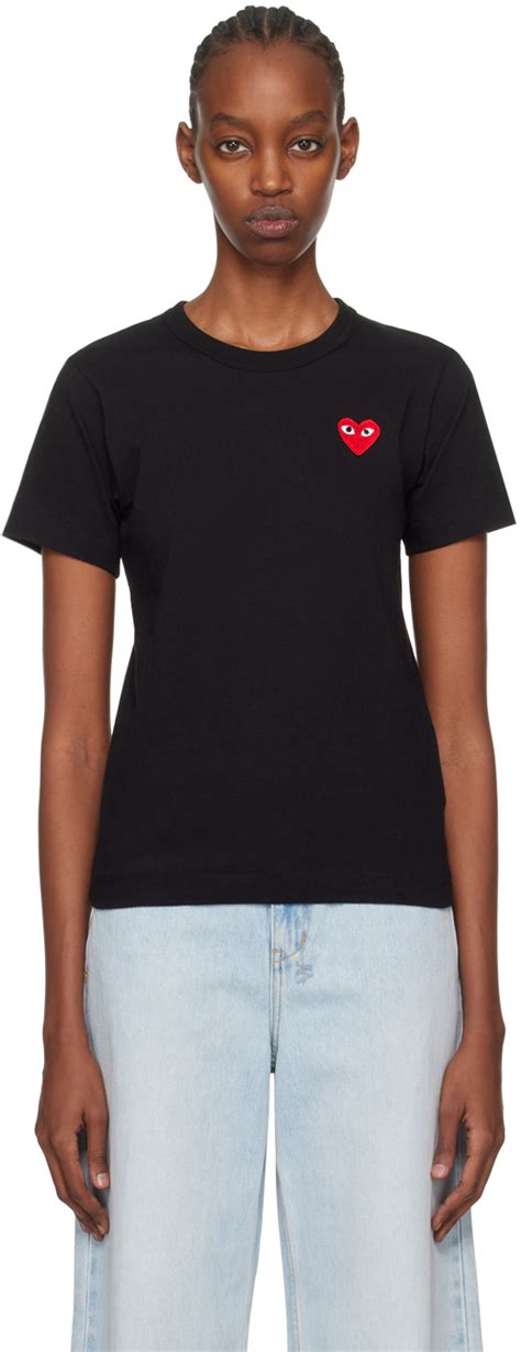 Comme Des GarÇons Play Black Heart Patch T Shirt Ssense Canada
