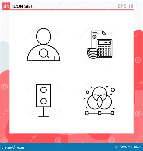 Collection Of Vector Icons In Line Style Modern Outline Symbols For Web And Mobile Stock