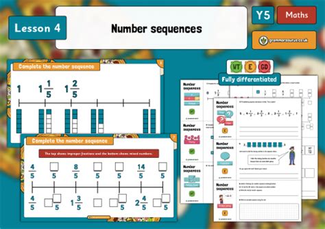 Year 5 Fractions Number Sequences Lesson 4 Grammarsaurus