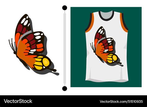 Graphic Of Colorful Butterfly T Shirt Design Vector Image