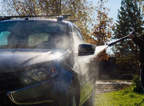 The Girl Washes The Car Stock Image Image Of Soaping 232463293