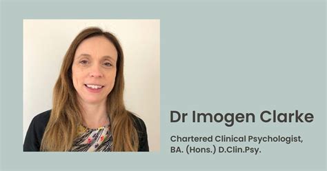 Dr Imogen Clarke Chartered Clinical Psychologist