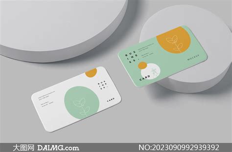 立体空间场景中的名片样机模板素材 大图网图片素材