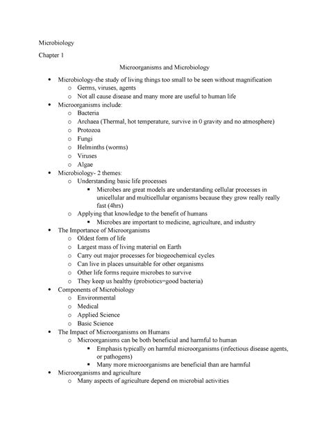 Microbiology Ch Part Microbiology Chapter Microorganisms And Microbiology Microbiology