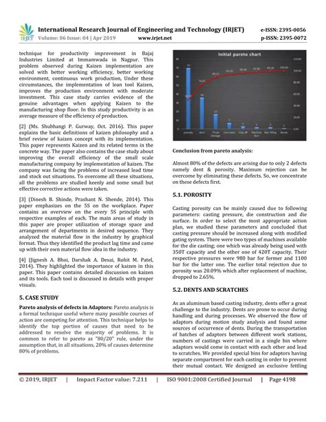 IRJET Quality Improvement Of Adaptors Using Kaizen Technique PDF