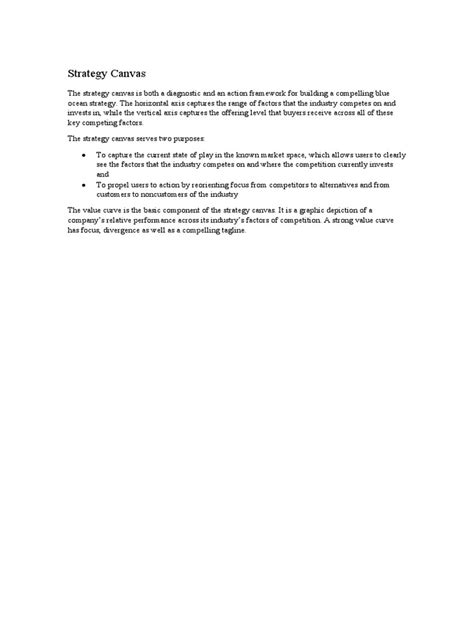 Strategy Canvas Pdf