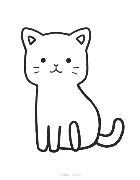 30 Easy Cat Drawing Ideas Simple Cat Drawing Cat Doodle Cute