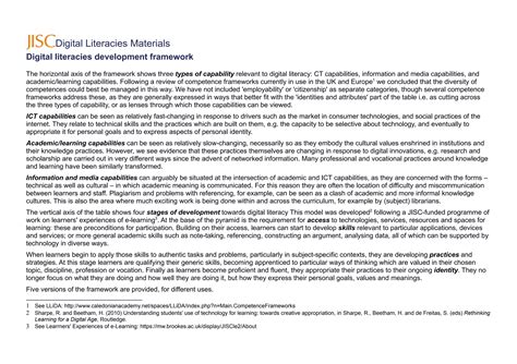 Literacies Development Framework V1 Doc