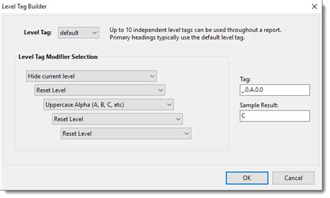 Writing The Report Tags Level Tags