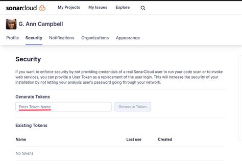 How To Change Name Of SONAR TOKEN SonarQube Cloud Sonar Community