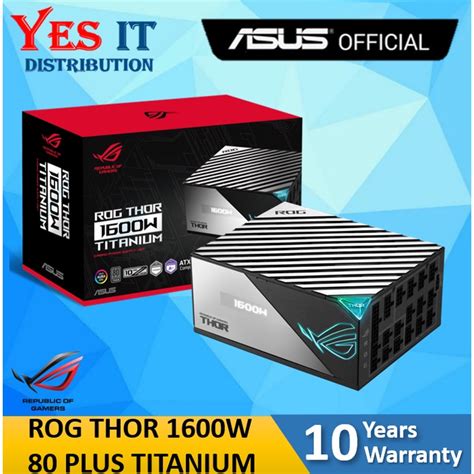 Asus Rog Thor 1600w Titanium 80 Fully Modular Power Supply Shopee