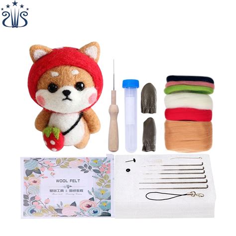 양모 펠트 장난감 공예 Diy 비 완료 Poked 세트 공예 키트 바늘 재료 가방 팩 Buy Felting 키트 바늘