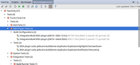 My Investigations Tab Teamcity Plugin For Intellij Platform Help Documentation