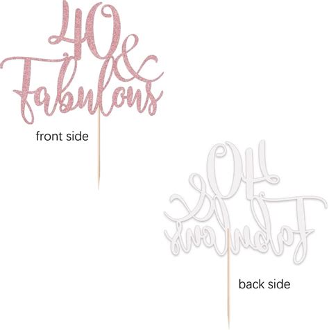 Buy Bejotaa Rose Gold Glitter 40 And Fabulous Cake Topper40 Birthday