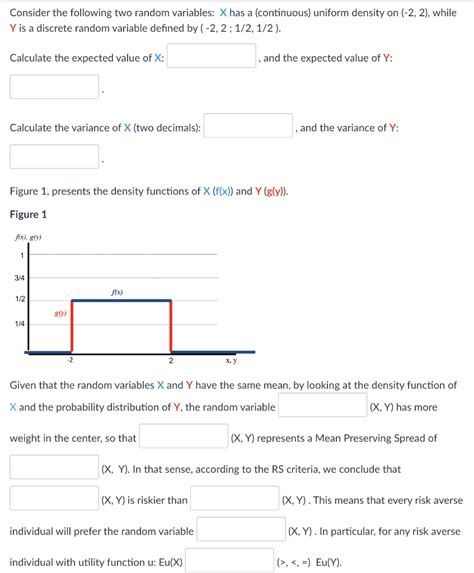 Consider The Following Two Random Variables X Has