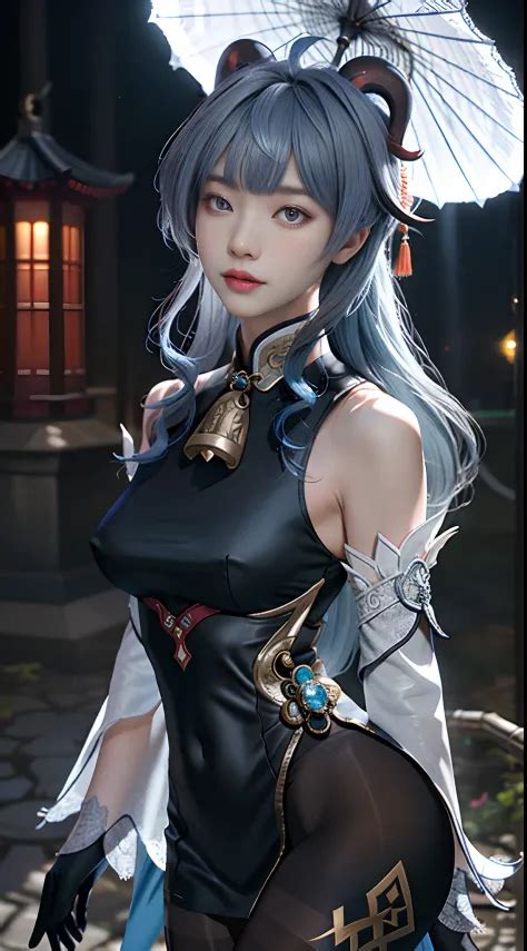 Shenhegenshin，hitman，genshin Impact，longhair Blueeyes Bangs Hair