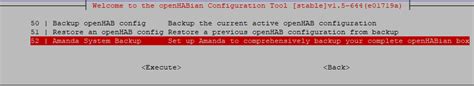 Configure Amanda Backup In Openhabian Config Error Installation Openhab Community