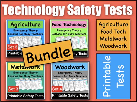 Technology Safety Test Bundle Teaching Resources