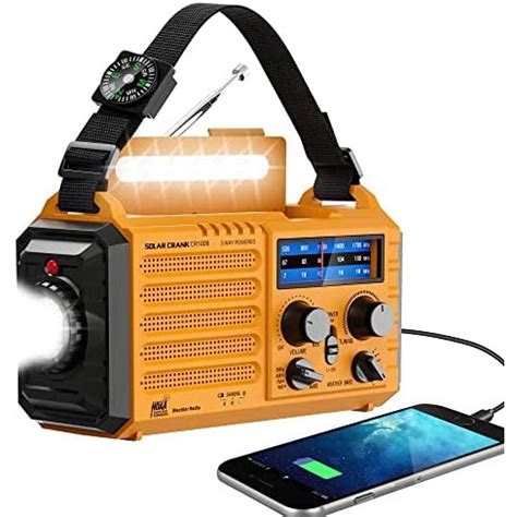 Rádio de emergência alerta meteorológico noaa manivela solar