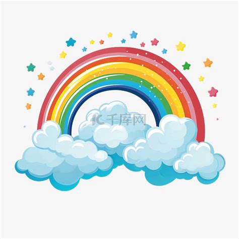 彩虹與雲素材图片免费下载 千库网