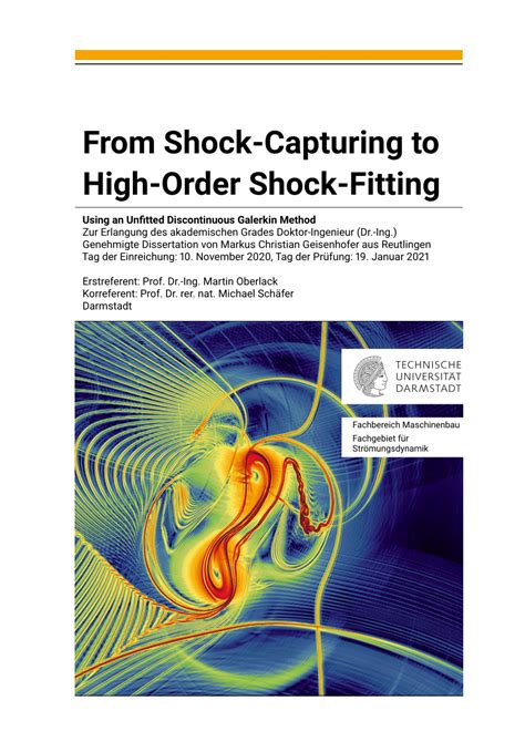Pdf From Shock Capturing To High Order Shock Fitting Using An Extended Discontinuous Galerkin