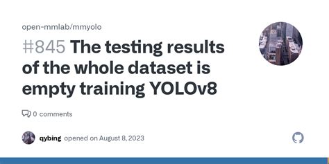 The Testing Results Of The Whole Dataset Is Empty Training Yolov8