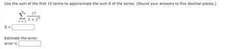 Solved Calculus Use The Sum Of The First Terms Chegg