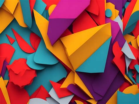 Premium Photo Colorful Abstract Shaps Background Ai Generate