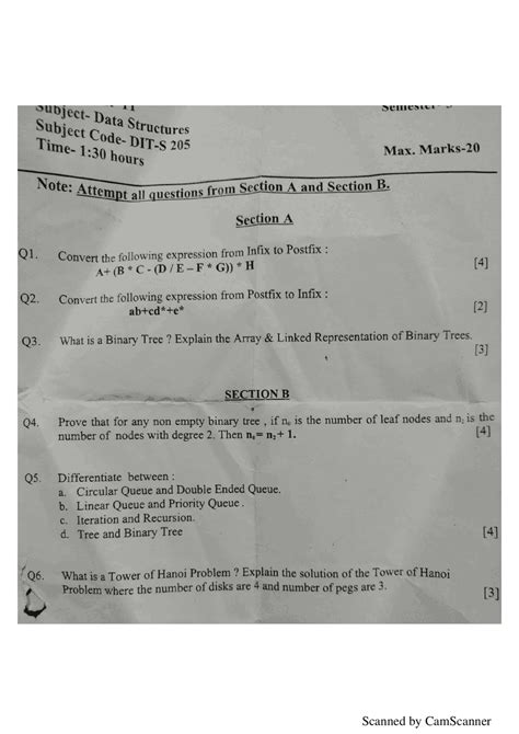 Semester 3 All Subject Question Paper Uiet Kanpur Docsity