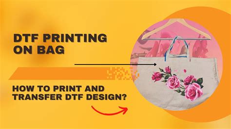 Dtf Printing On Bag How To Print And Transfer Dtf Design Youtube