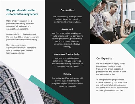 Customized Training Services Brochure Template Visme