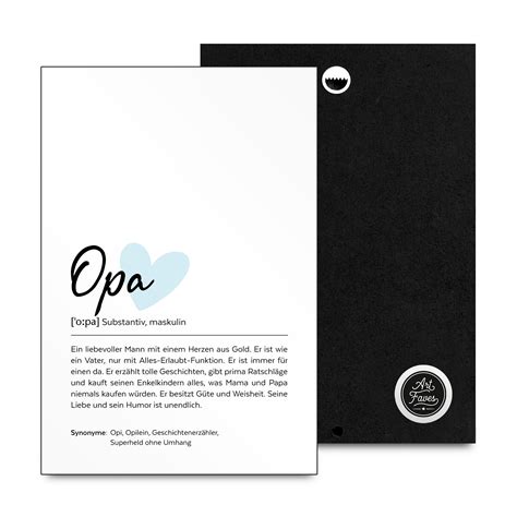 Artfaves Holzbild Mit Spruch Opa Schreibschrift