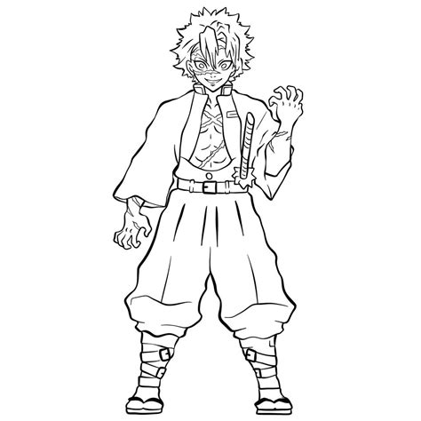 Demon Slayer Art How To Draw Sanemi Shinazugawa