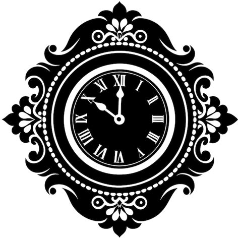 Premium Vector A Clock With Roman Numerals That Say Quot 12 00 Quot