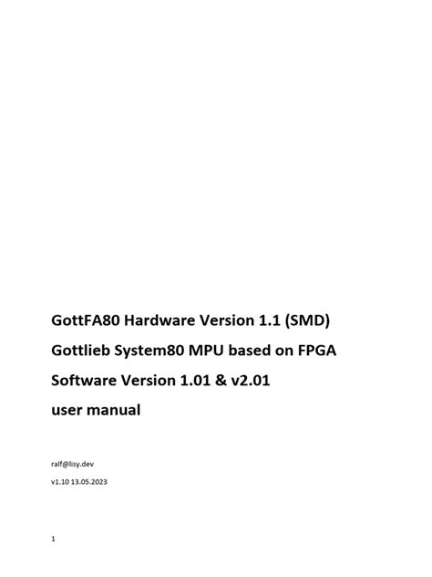 Gottfa80 Hw11 User Manual V11 Pdf Device Driver Booting