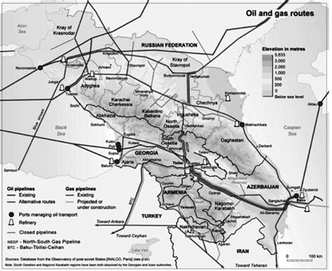 Rutas De Tránsito De Gas Y Petróleo De Azerbaiyán Y El Mar Caspio A